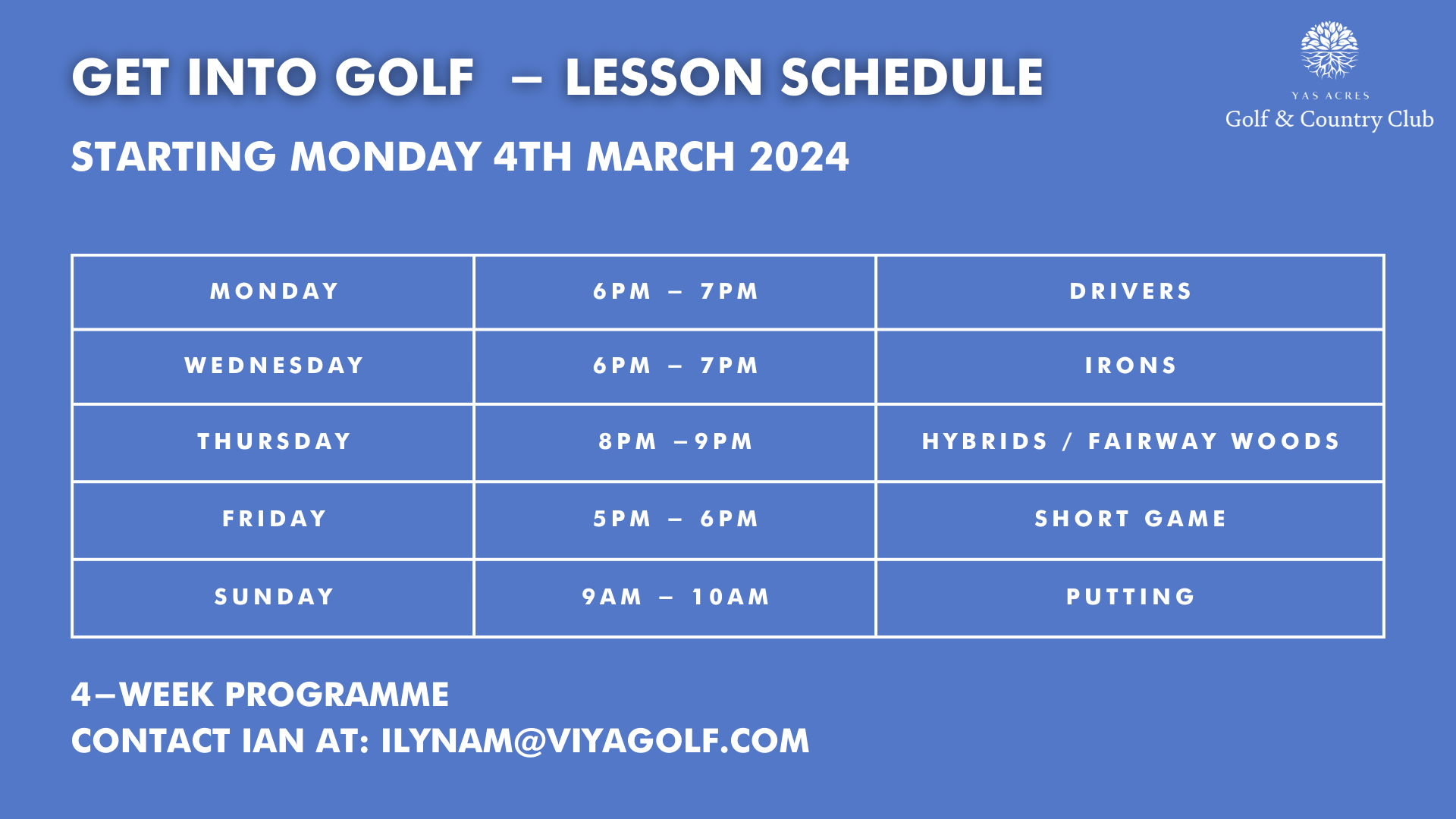 Get Into Golf | Beginner Lessons | 1 Month Unlimited for 495 AED